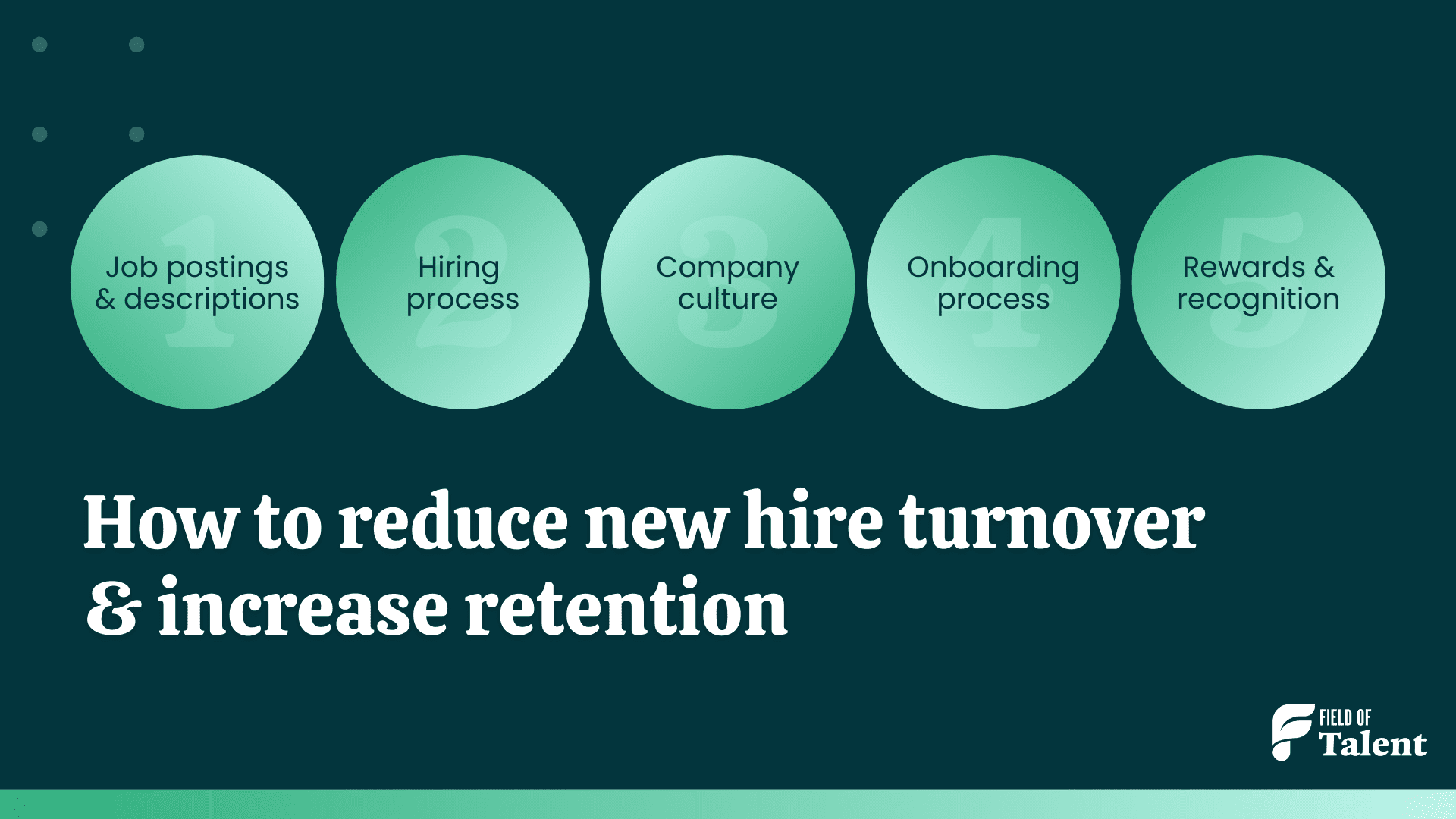 5 ways to increase new hire retention - Field of Talent